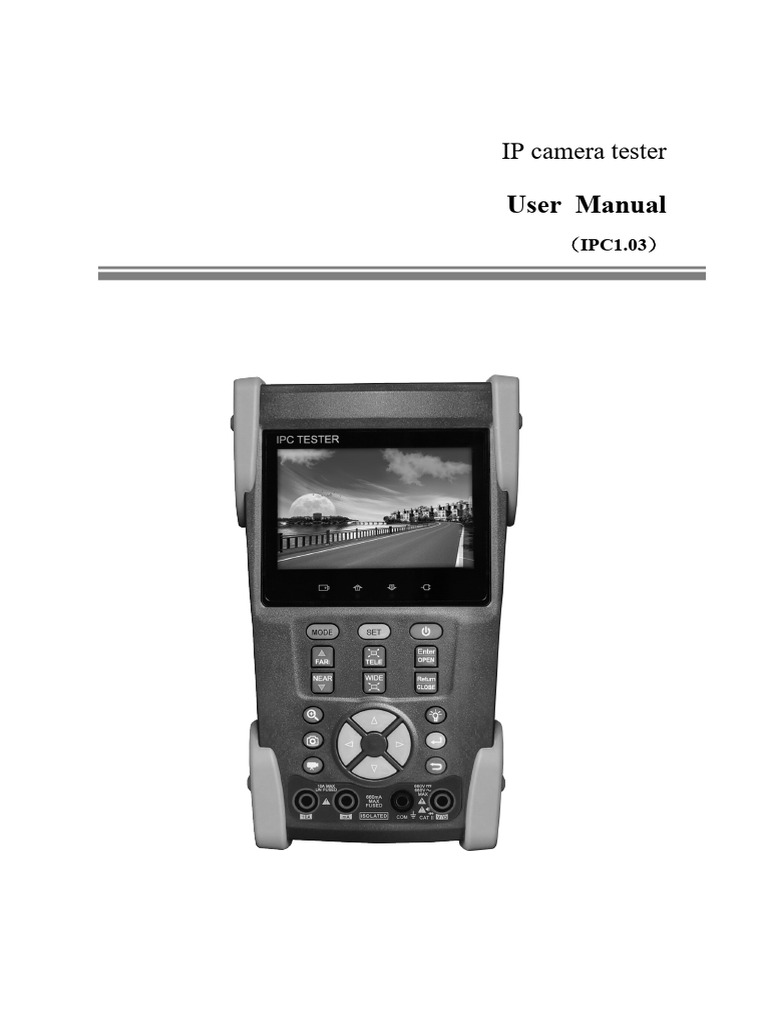 Manual 3.5 Inch Ip Camera Tester | PDF | Video | Capacitor