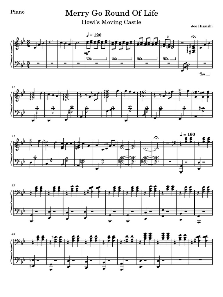 Merry Go Round of Life-Piano | PDF