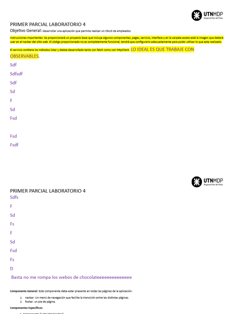 Consigna RECUPERATORIO Primer Parcial 2022 | PDF | Ingeniería de software | Tecnologías de la ...