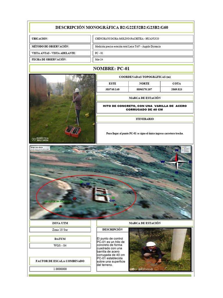 Anexo 01. Ficha de Control de Los Puntos de Control (PC) | PDF | Tecnología geográfica