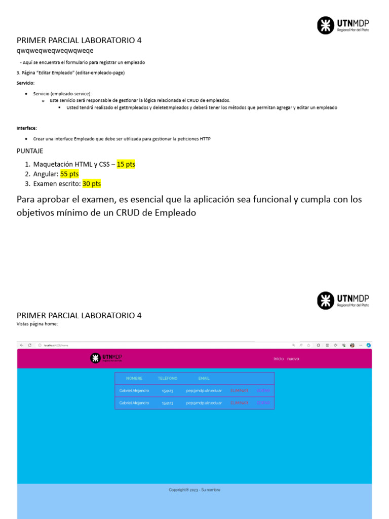 Consigna RECUPERATORIO Primer Parcial 2021 | PDF | Informática