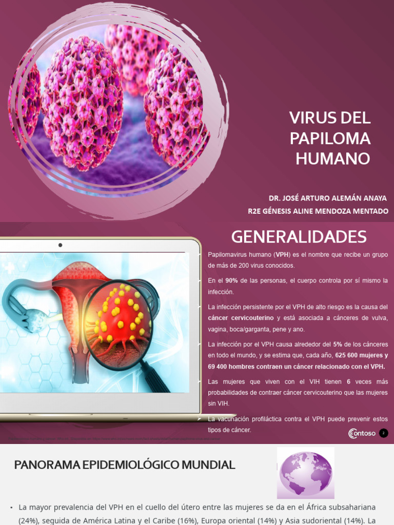 Generalidades del Virus del Papiloma Humano | PDF | Virus | Epidemiología