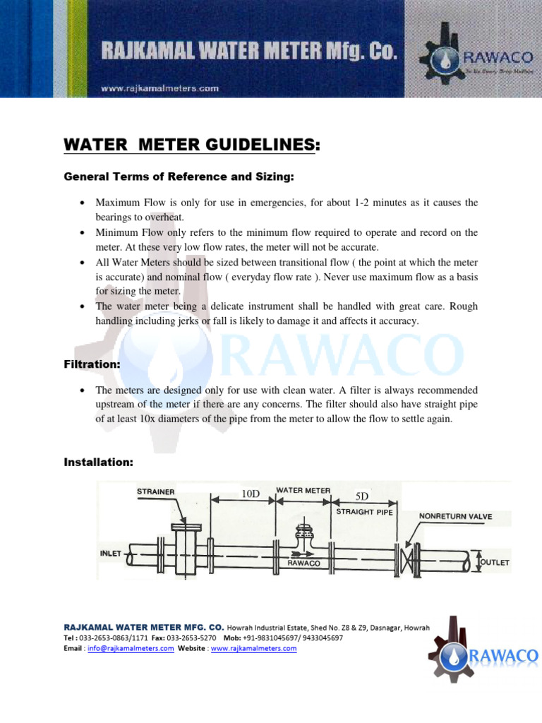 Water Meter Guidelines | PDF | Water | Pipe (Fluid Conveyance)