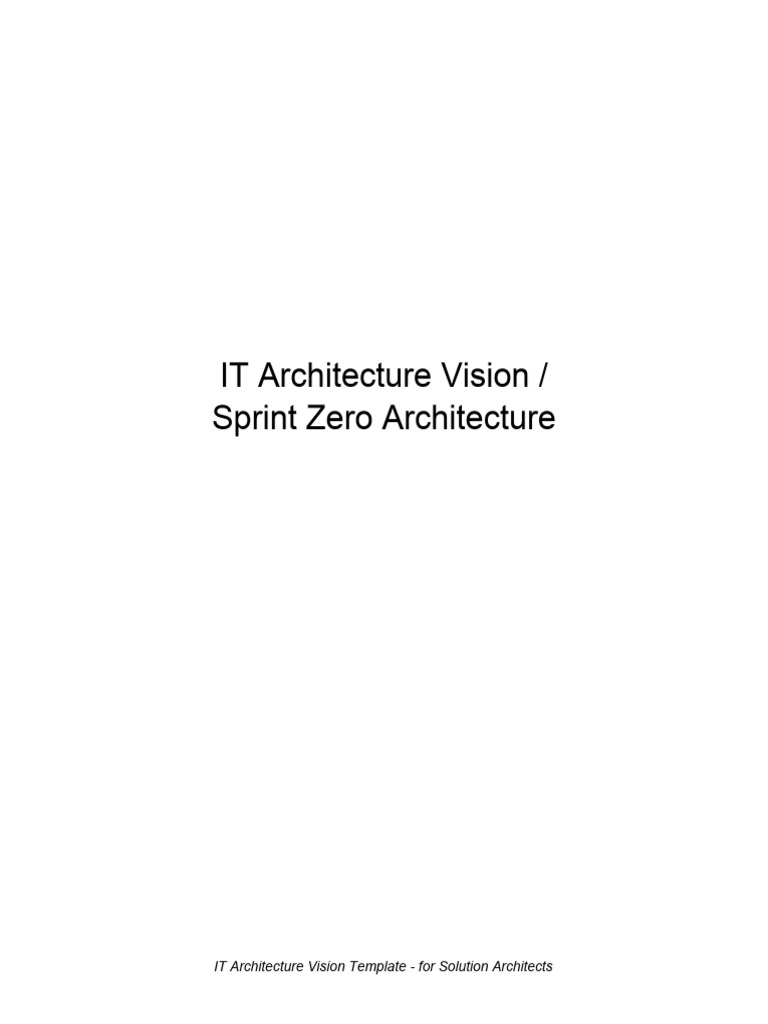 IT Architecture Vision Template | PDF | Architect | Computer Engineering