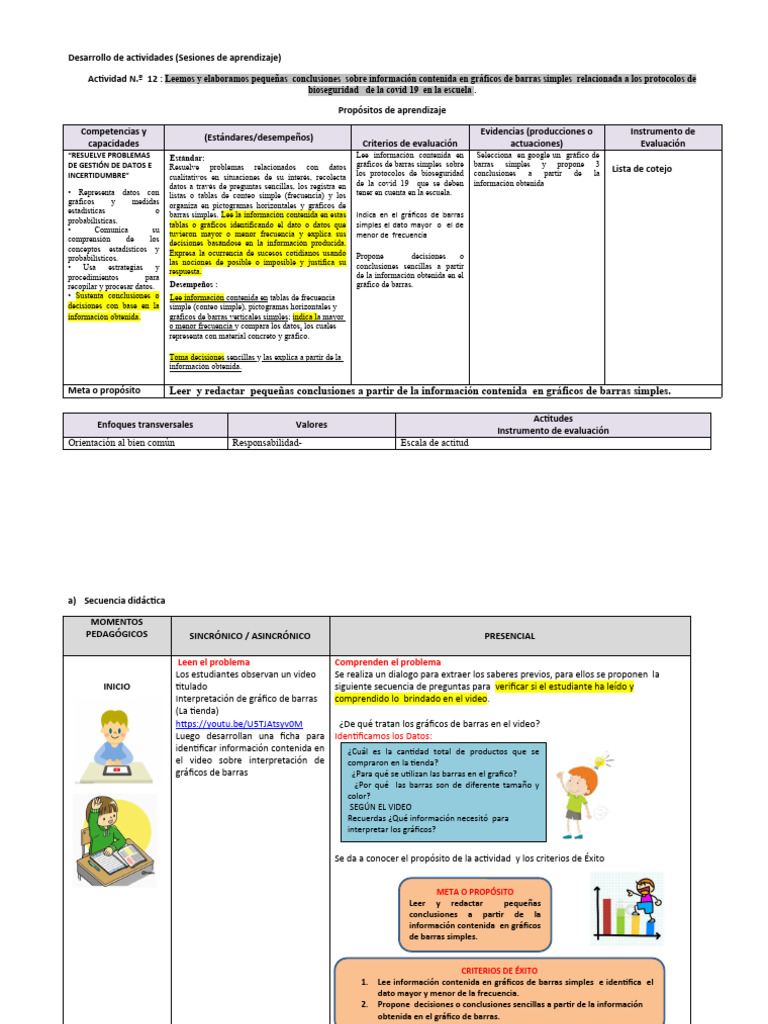 Desarrollo de Actividades | PDF | Evaluación | Vídeo