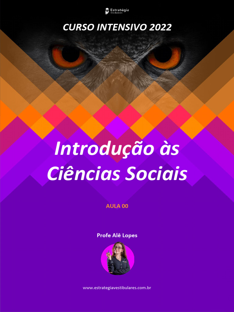 Material Da Aula Curso Intensivo De Sociologia Pa Aula 00 Introd