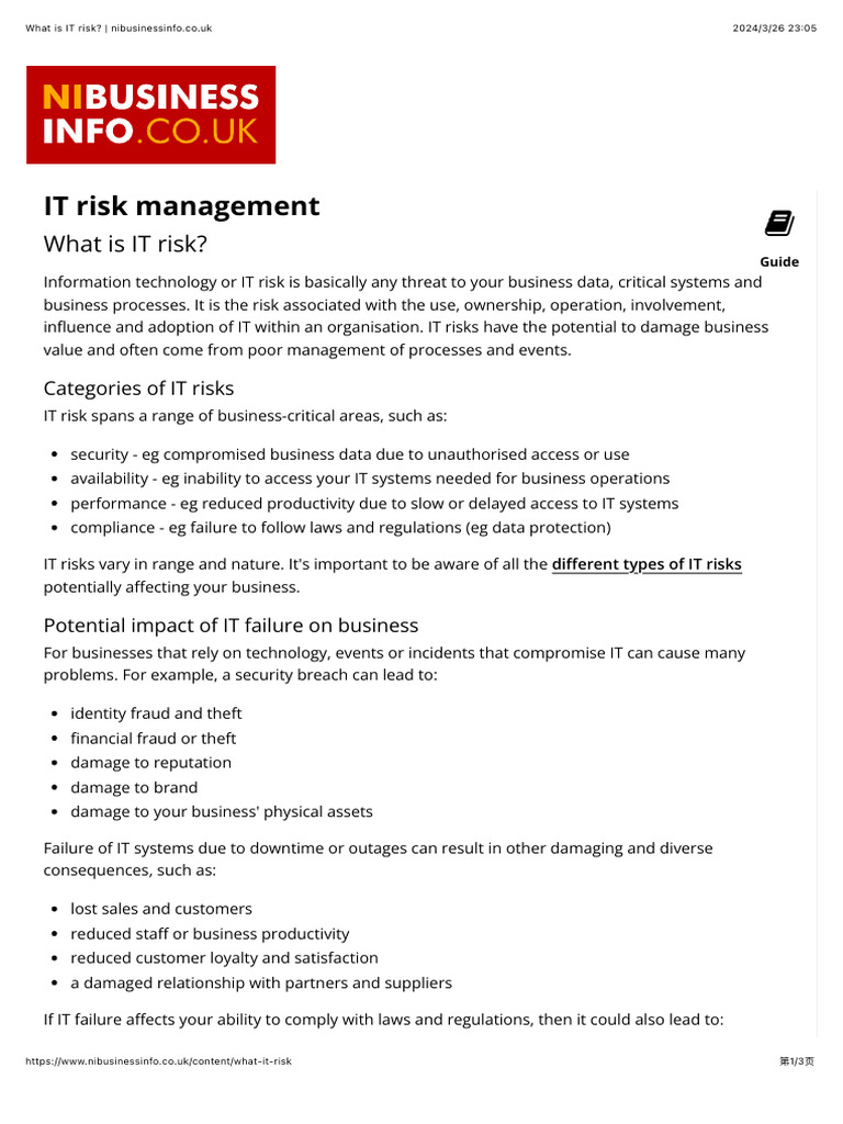 Understanding IT Risk Management | PDF | Risk | Risk Management