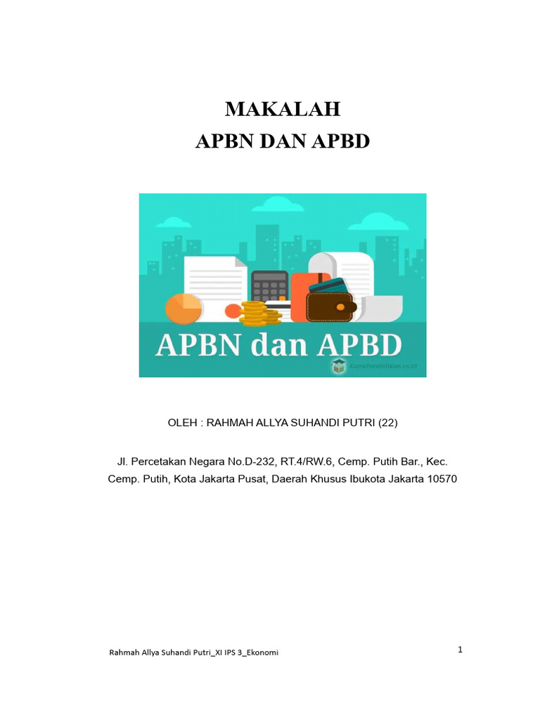 Makalah Apbn Dan Apbd Rara | PDF | Pengelolaan Keuangan & Uang