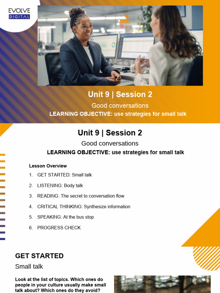 Unit 9 - Session 2: Good Conversations | Download Free PDF | Body ...