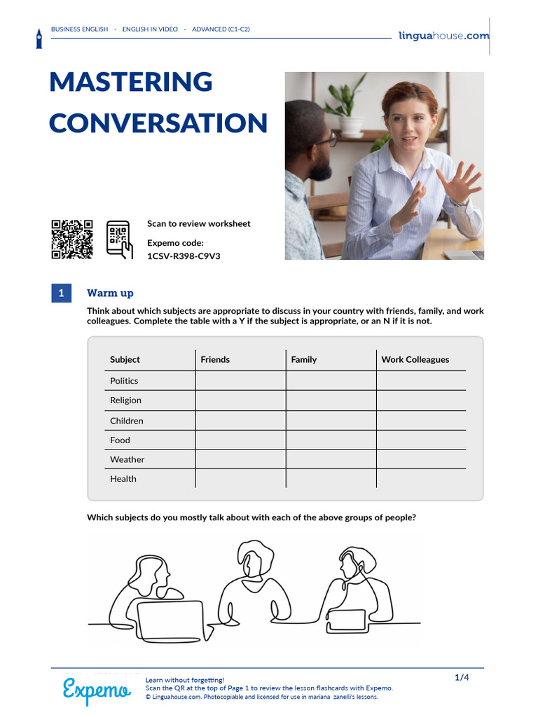 Advanced Business English Conversation | PDF | Cognition | Human ...