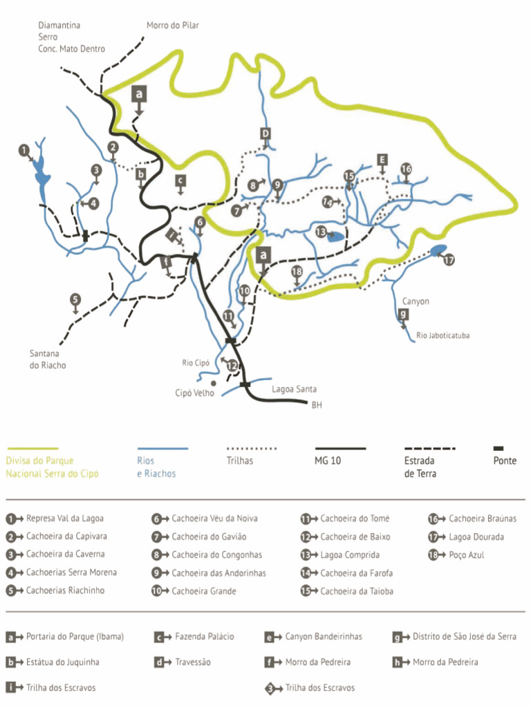 Mapa de Atrativos Da Serra Do Cipó | PDF