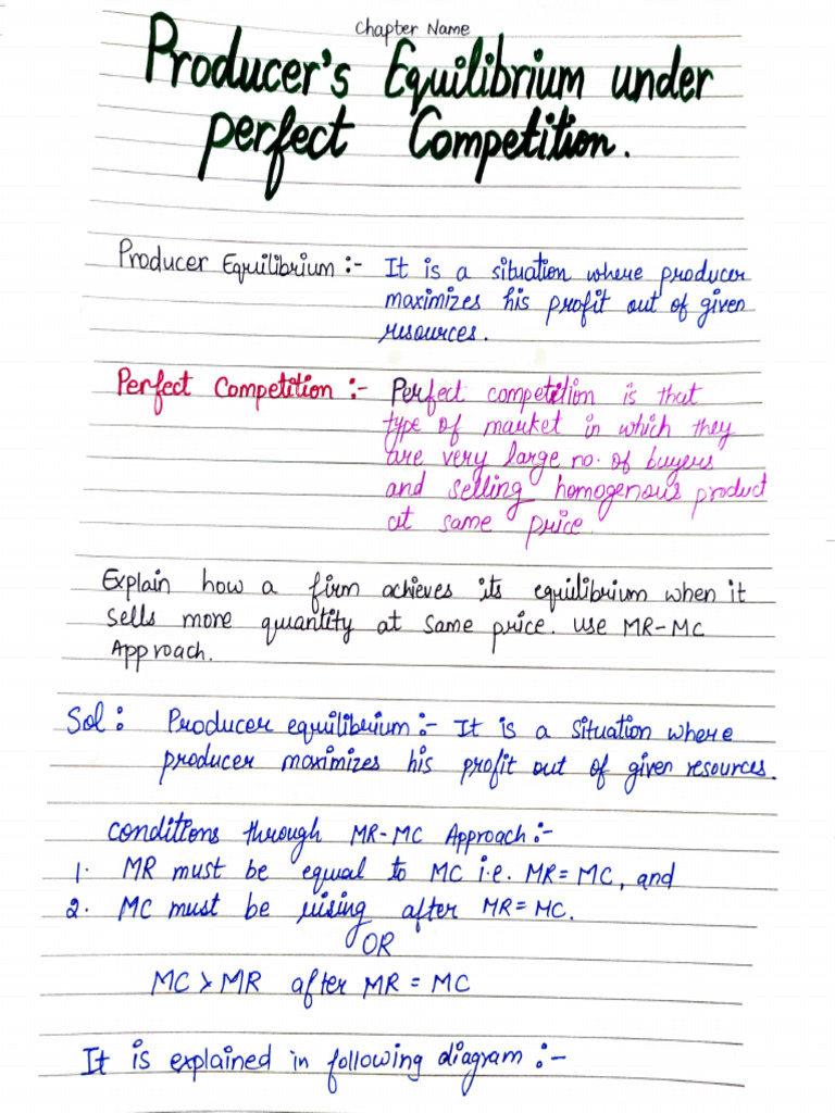 #Producer's Equilibrium | PDF