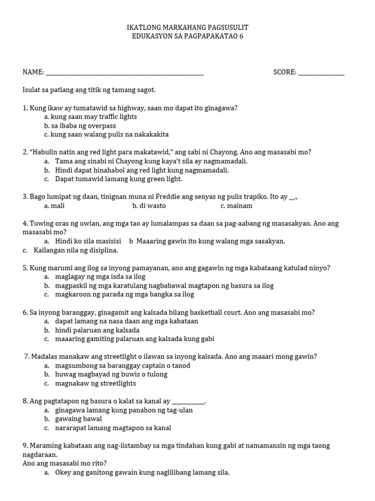 PT - Esp 6 - Q3 | PDF