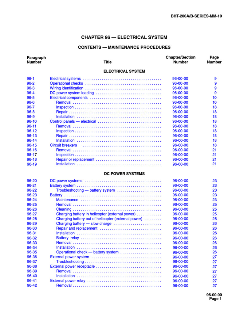 206MMCH96 Electrical | PDF | Direct Current | Electrical Wiring