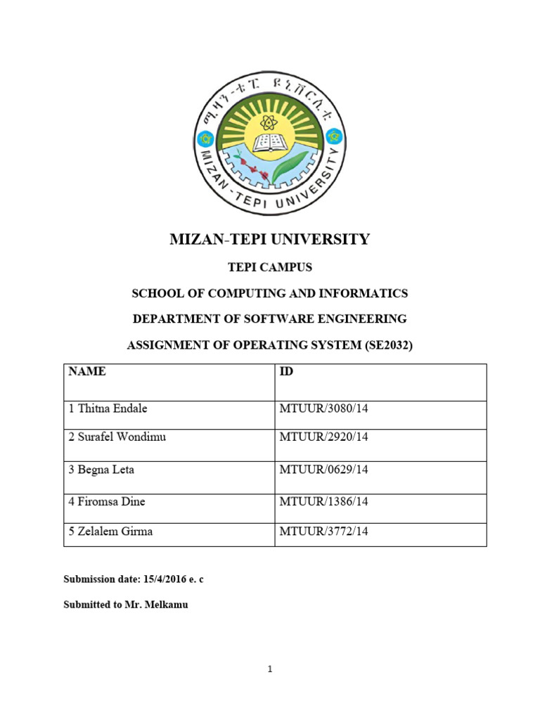 Operating System Assignment | PDF | Thread (Computing) | Process ... Operating System Assignment | PDF | Thread (Computing) | Process ...