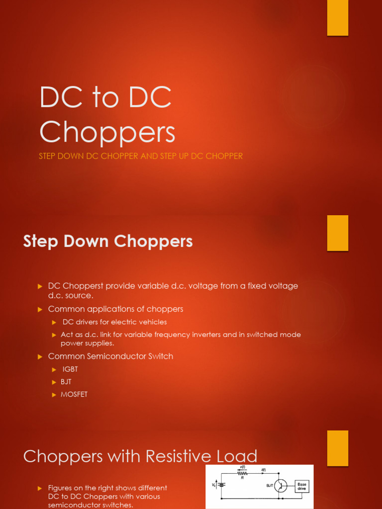 DC To DC Choppers Summary | PDF | Electrical Components | Electronic Engineering
