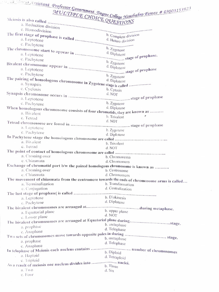 MCQS | Download Free PDF | Genetics | Cell Anatomy