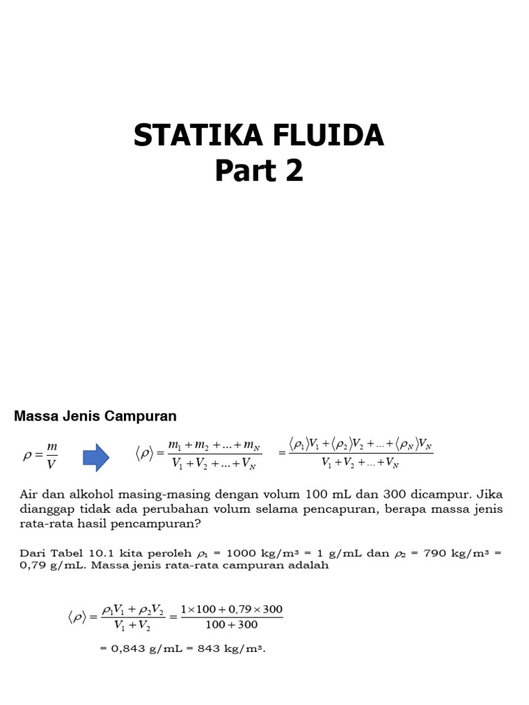 Statika Fluida Part | PDF