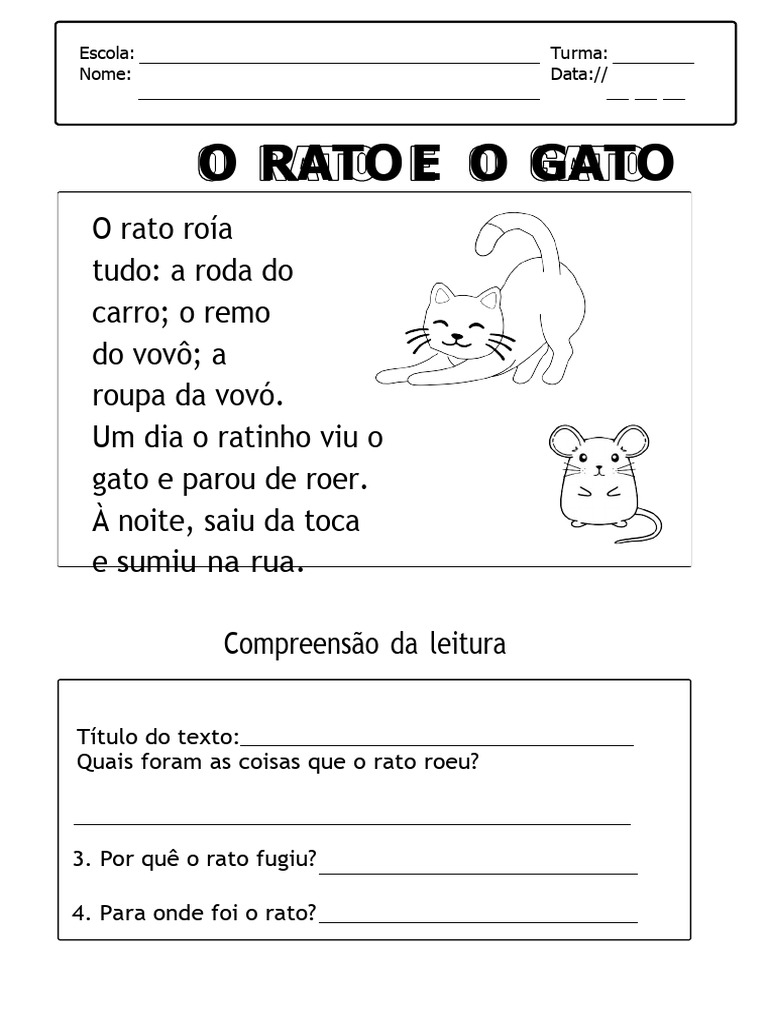 O Rato e o Gato | PDF