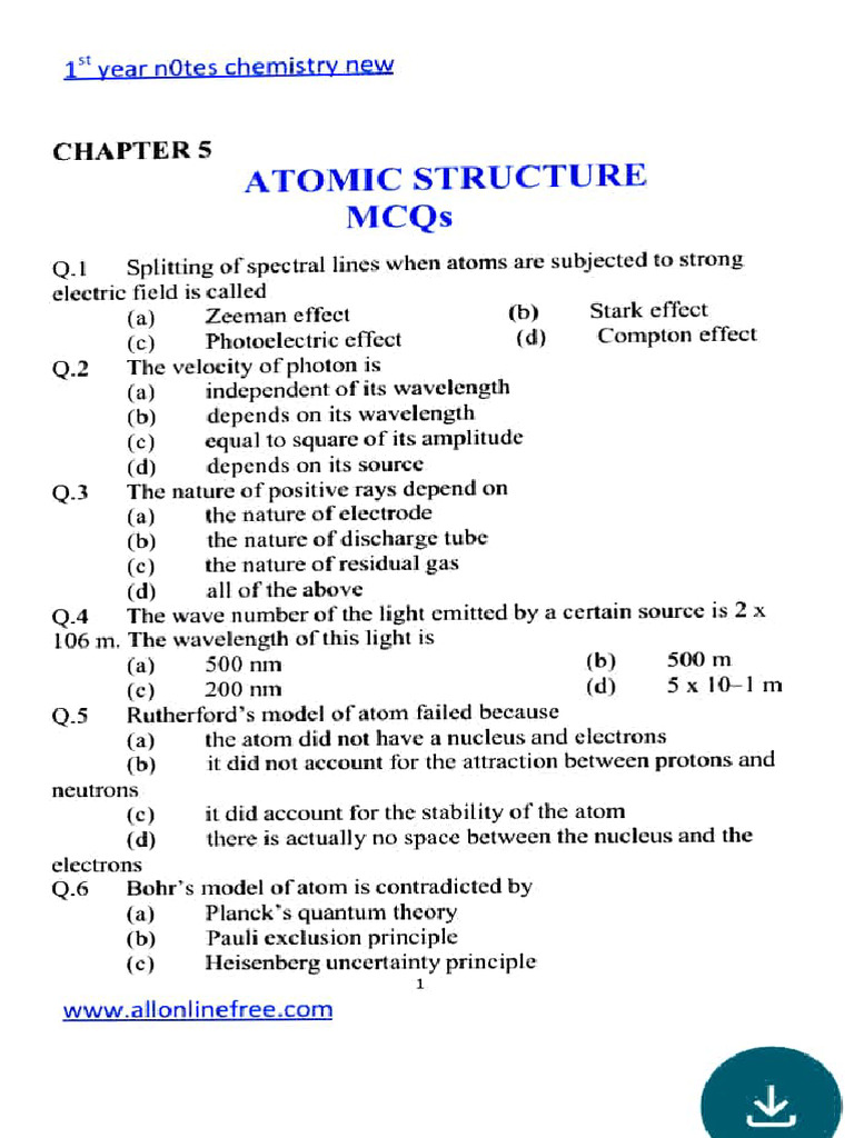 Atomic Structure | PDF | Atoms | Atomic Orbital