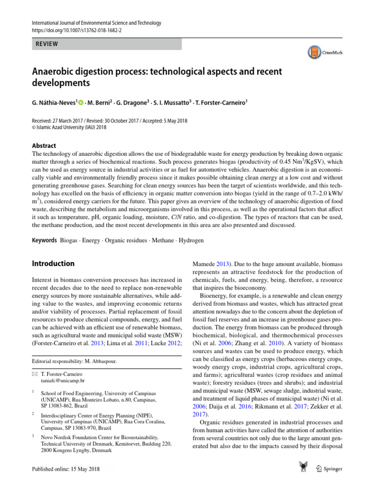 Anaerobic Digestion Process Technologica | PDF | Anaerobic Digestion ...