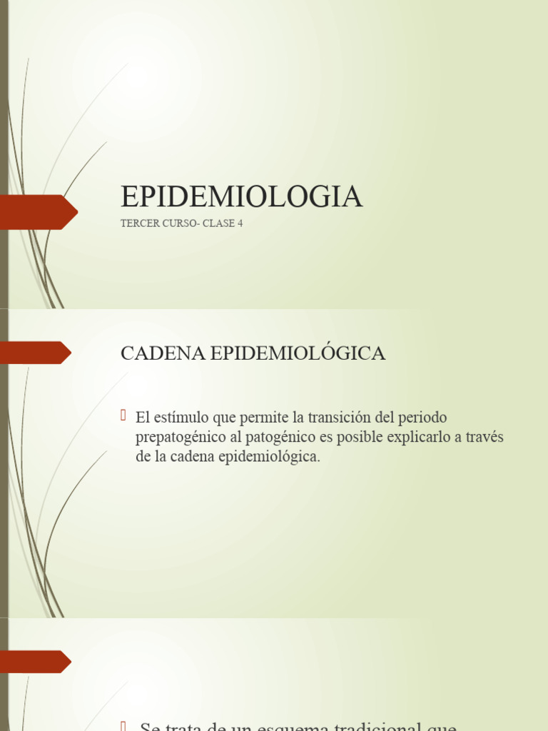 Epidemiologia - Clase 4-1 | PDF | Infección | Epidemiología