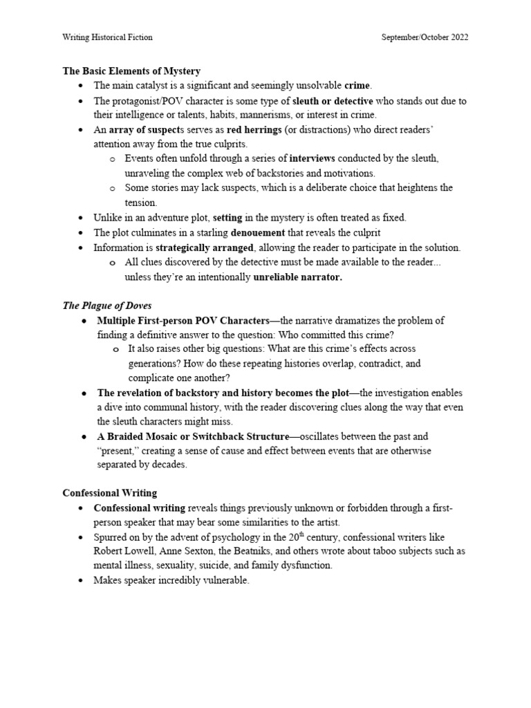 The Plague of Doves by Louise Erdrich Notes | PDF | Narration | Plot ...