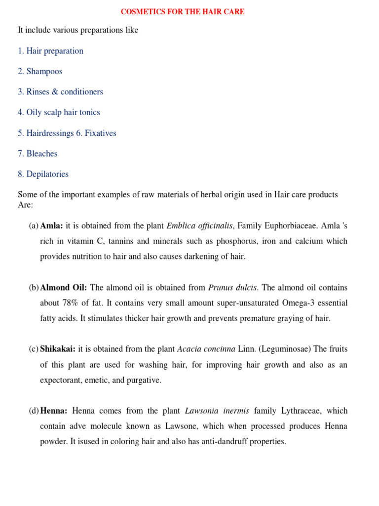 Hair Care Essentials Overview | PDF | Basil | Hair Care