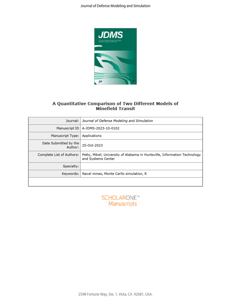 A JDMS 2023 10 0102 - Proof - Hi | PDF | Naval Mine | Seabed