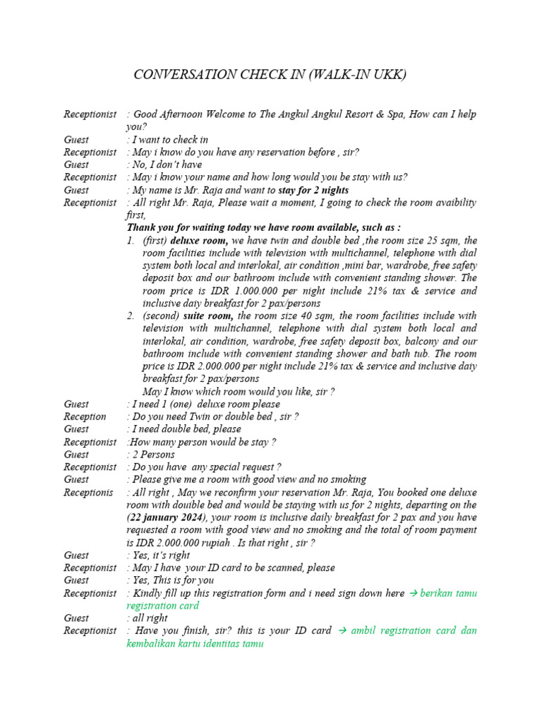 Receptionist Walk in UKK | PDF