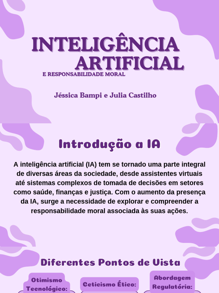 IA: Ética e Responsabilidade Moral | PDF | Inteligência artificial | Inteligência Artificial (IA ...