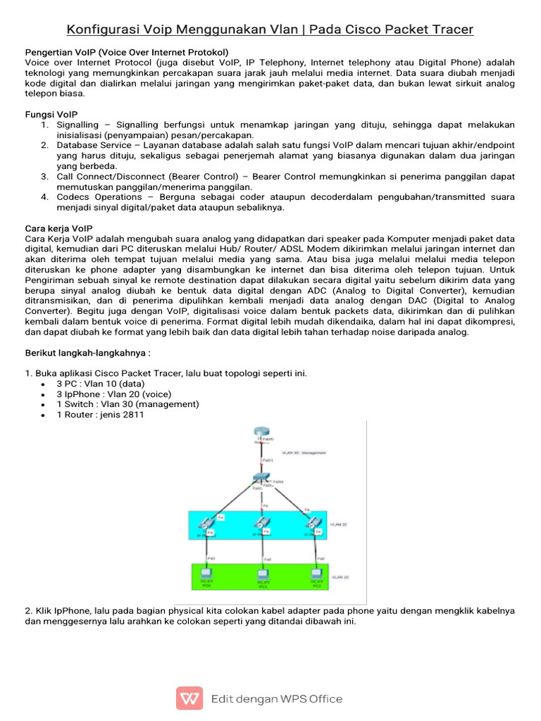 Konfigurasi VoIP dengan VLAN di Cisco | PDF