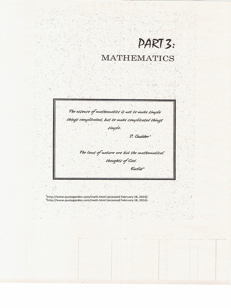 MATHEMATICS 1 - Review Notes | PDF