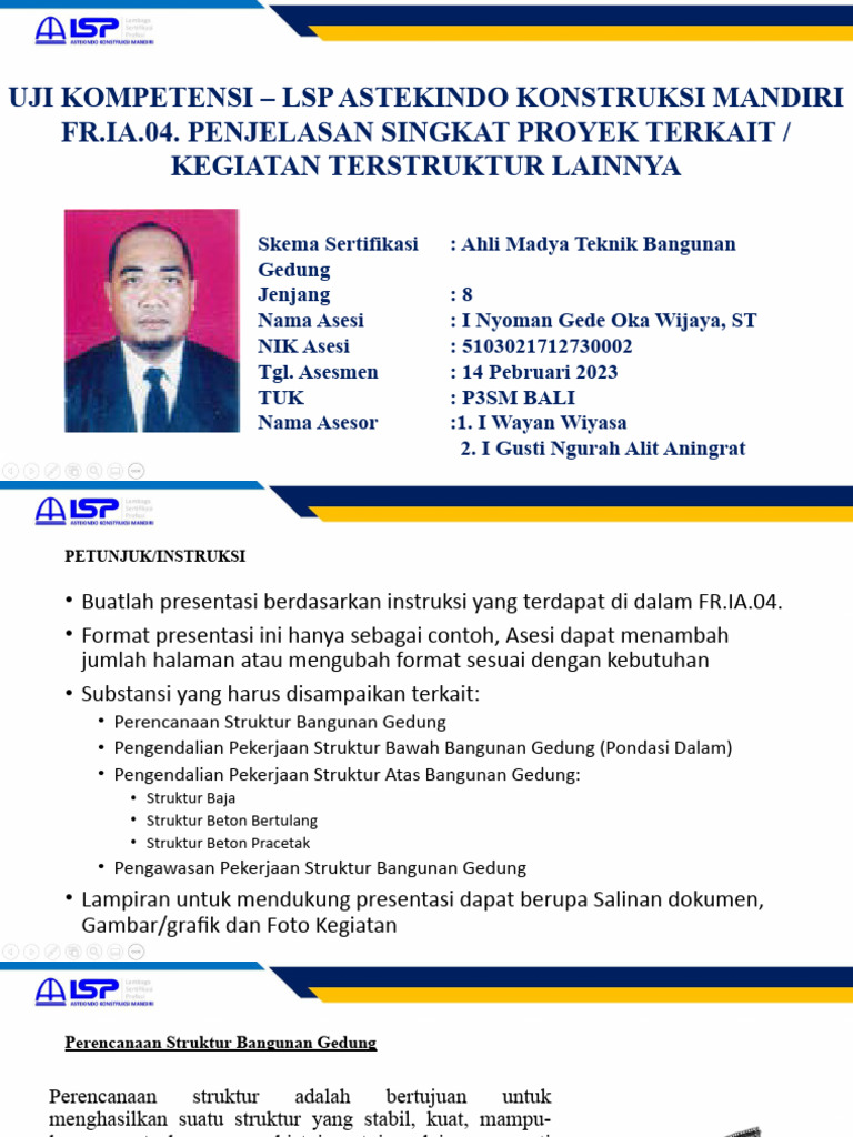 Contoh Presentasi Proyek Konstruksi | PDF