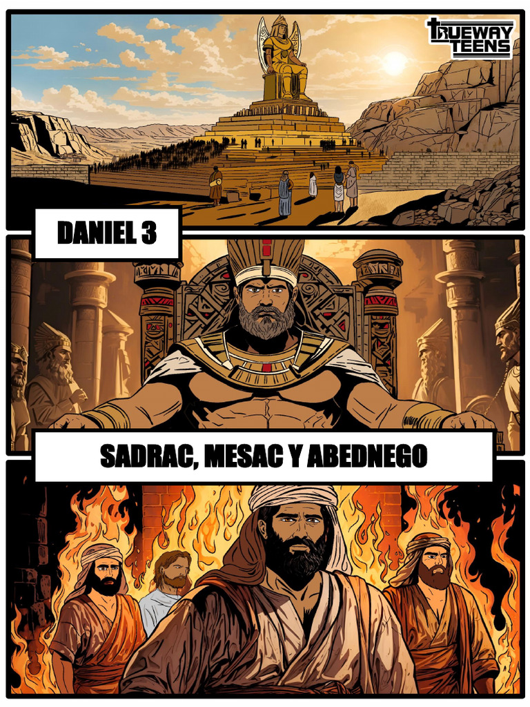 Ananias, Azarias y Misael | PDF | Daniel (figura bíblica) | Nabucodonosor Ii