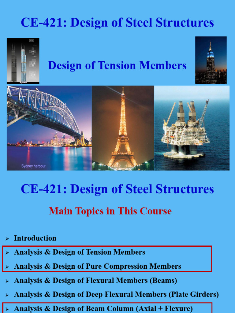 Design Principles of Tension Members | PDF