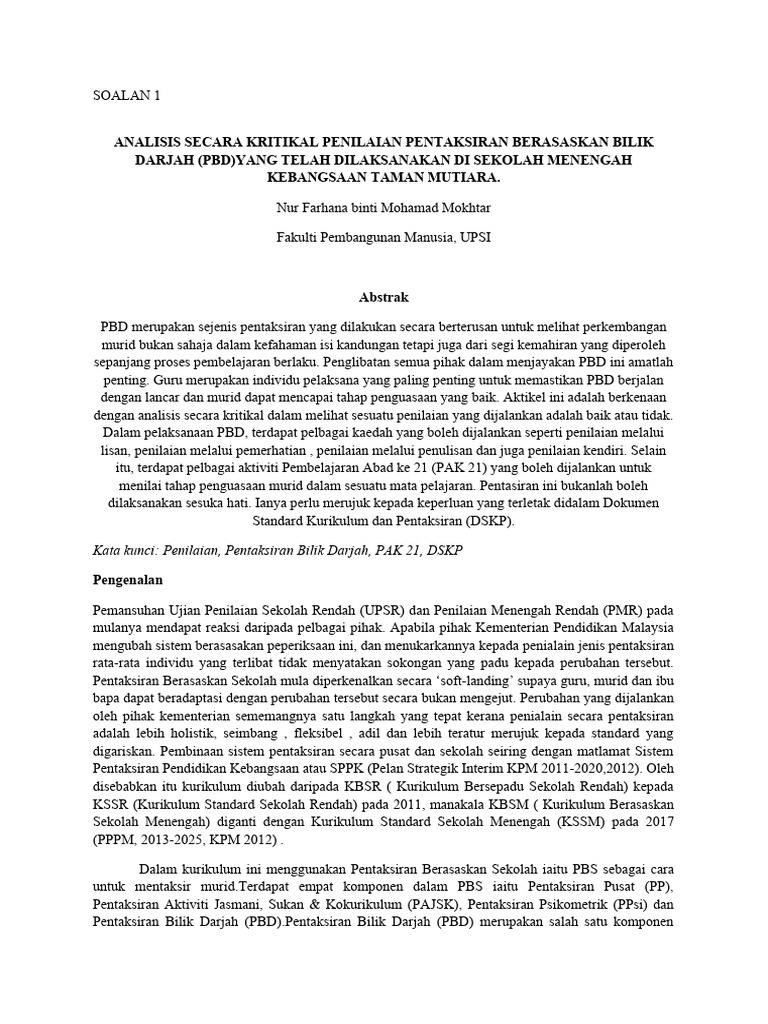 Analisis Kritikal | PDF