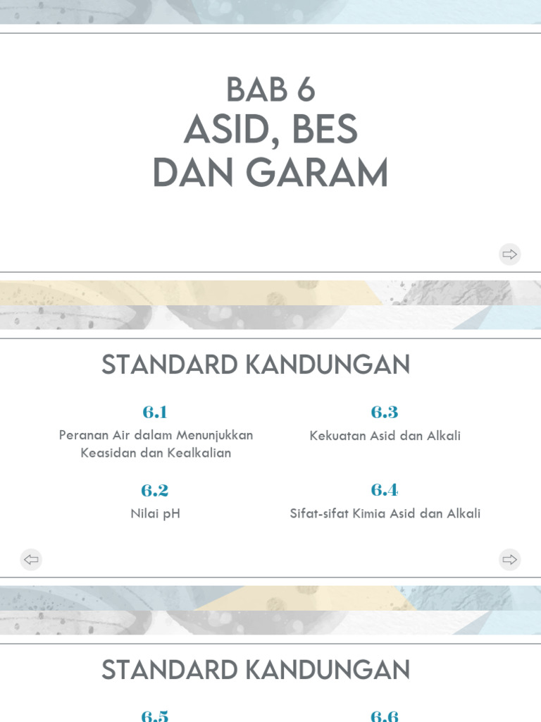 Bab 6 Asid, Bes Garam | PDF