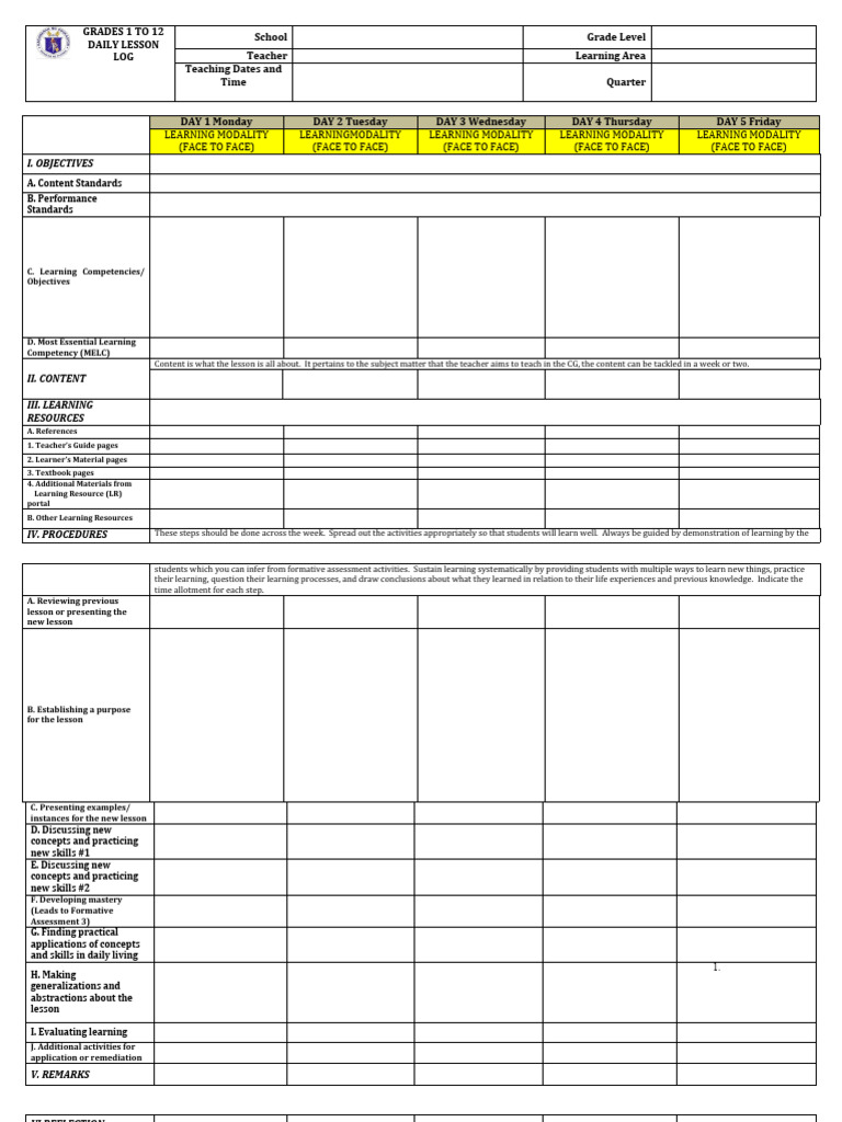 Lesson Exemplar Template | PDF | Learning | Behavior Modification
