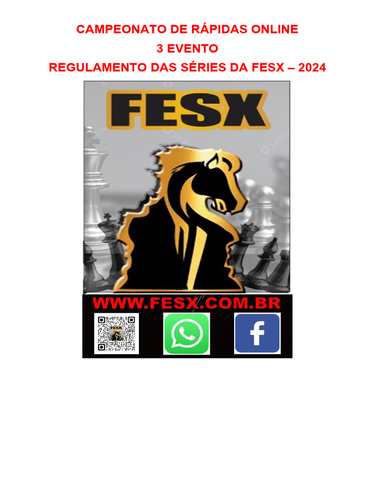 Regulamento FESX 2024: Torneio Online | PDF | Concorrência | Esportes