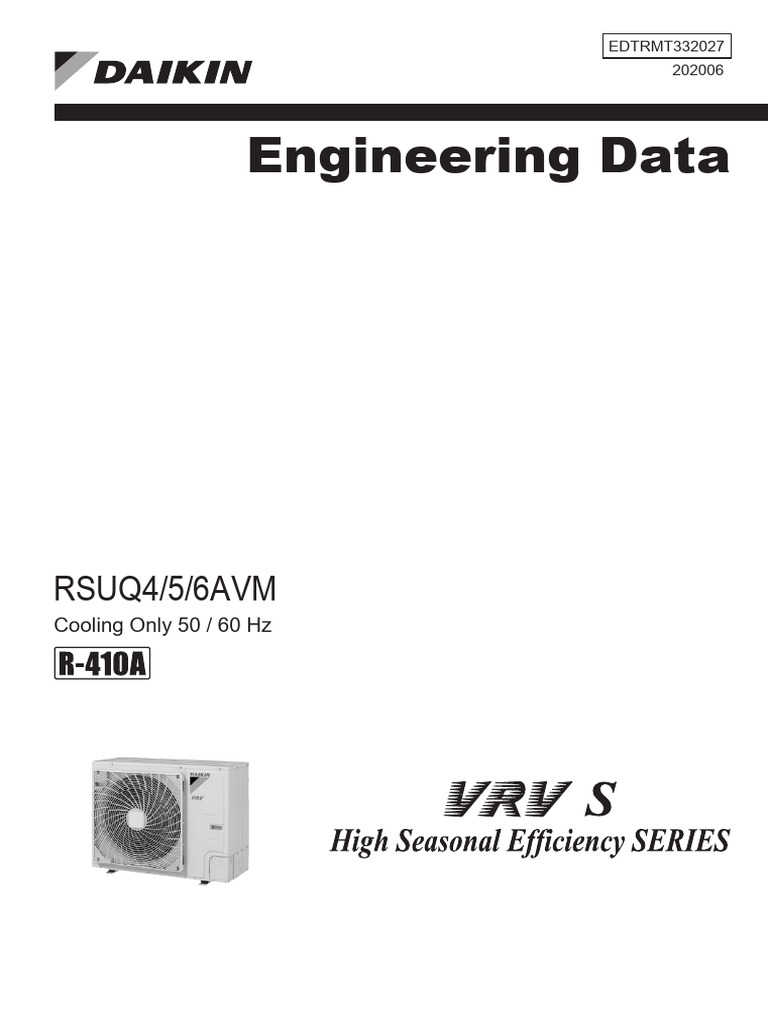 RSUQ4/5/6AVM Cooling Specifications | PDF | Thermostat | Equipment