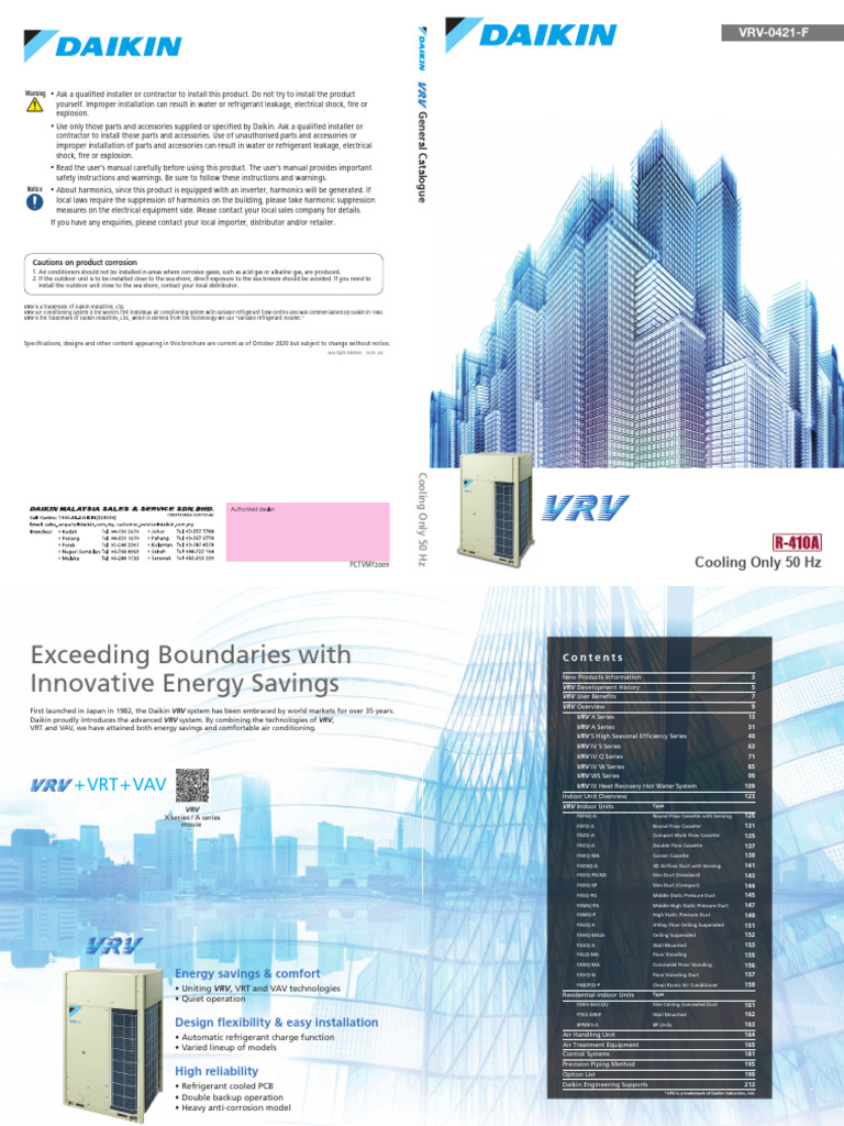 Daikin VRV | PDF | Air Conditioning | Sustainable Technologies
