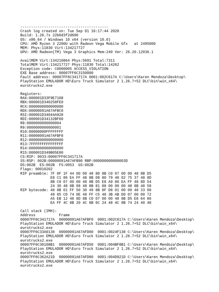 Game Crash | PDF | Computer Architecture | Microsoft Windows