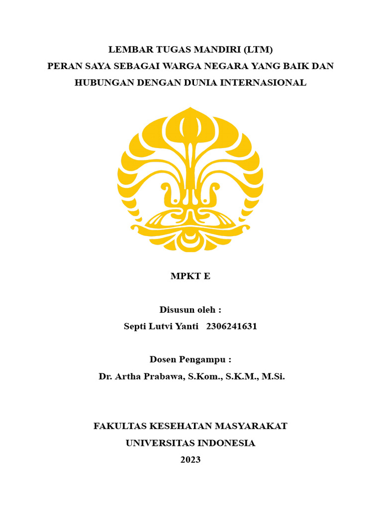 Peran Warga Negara dalam Diplomasi Global | PDF