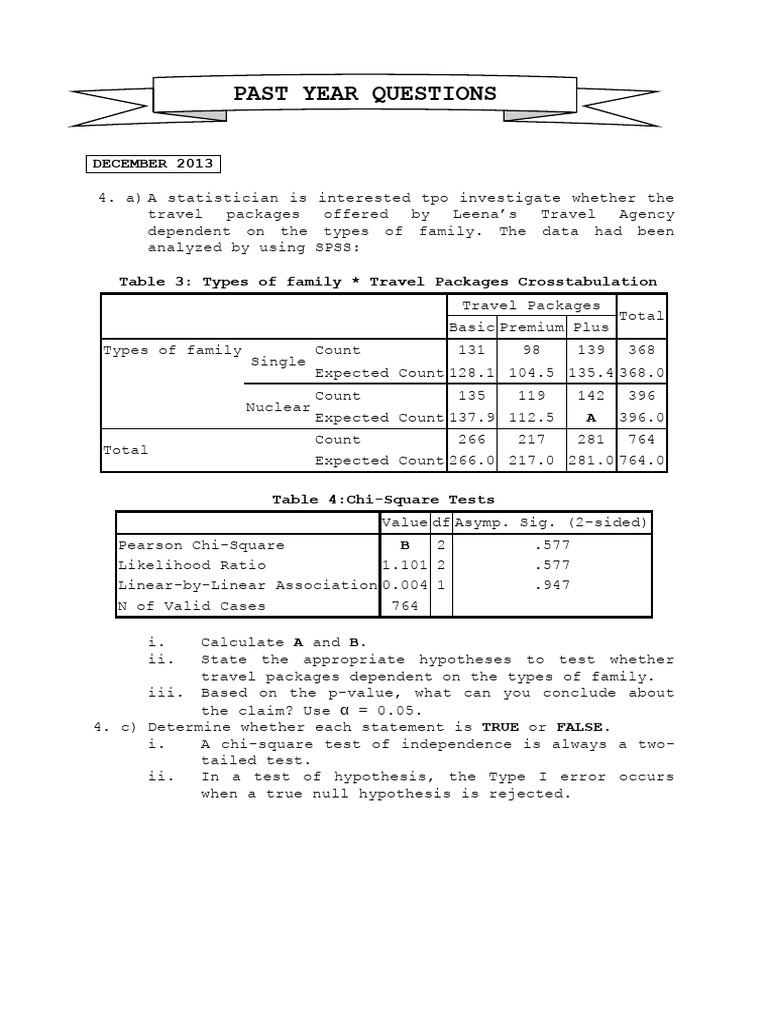 Chapter 4 (Test of Independence) | PDF | Chi Squared Test | Statistical ...
