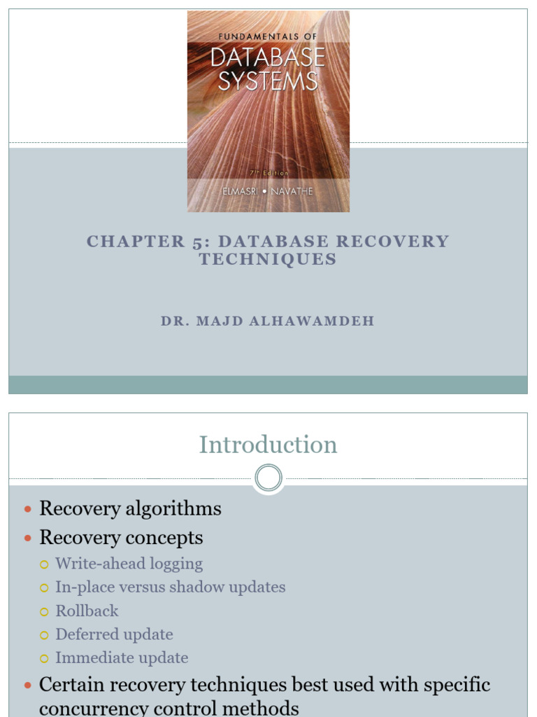 CH 5 Recovery | PDF | Database Transaction | Data Management