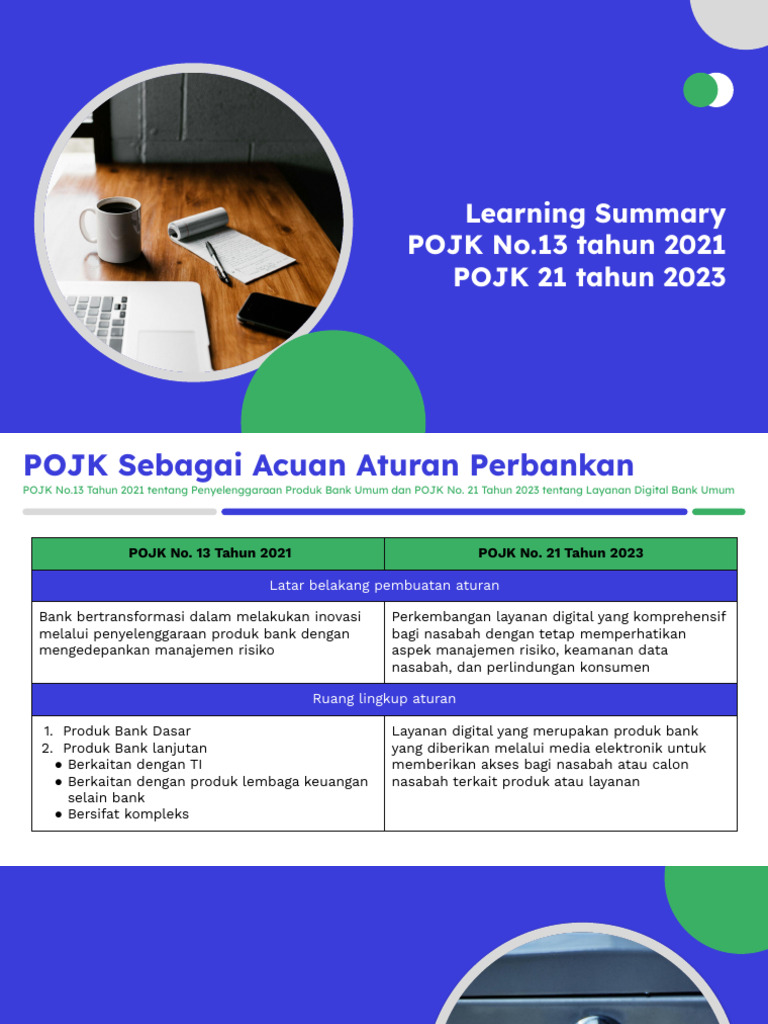 Aturan POJK 13 dan 21 untuk Bank Umum | PDF