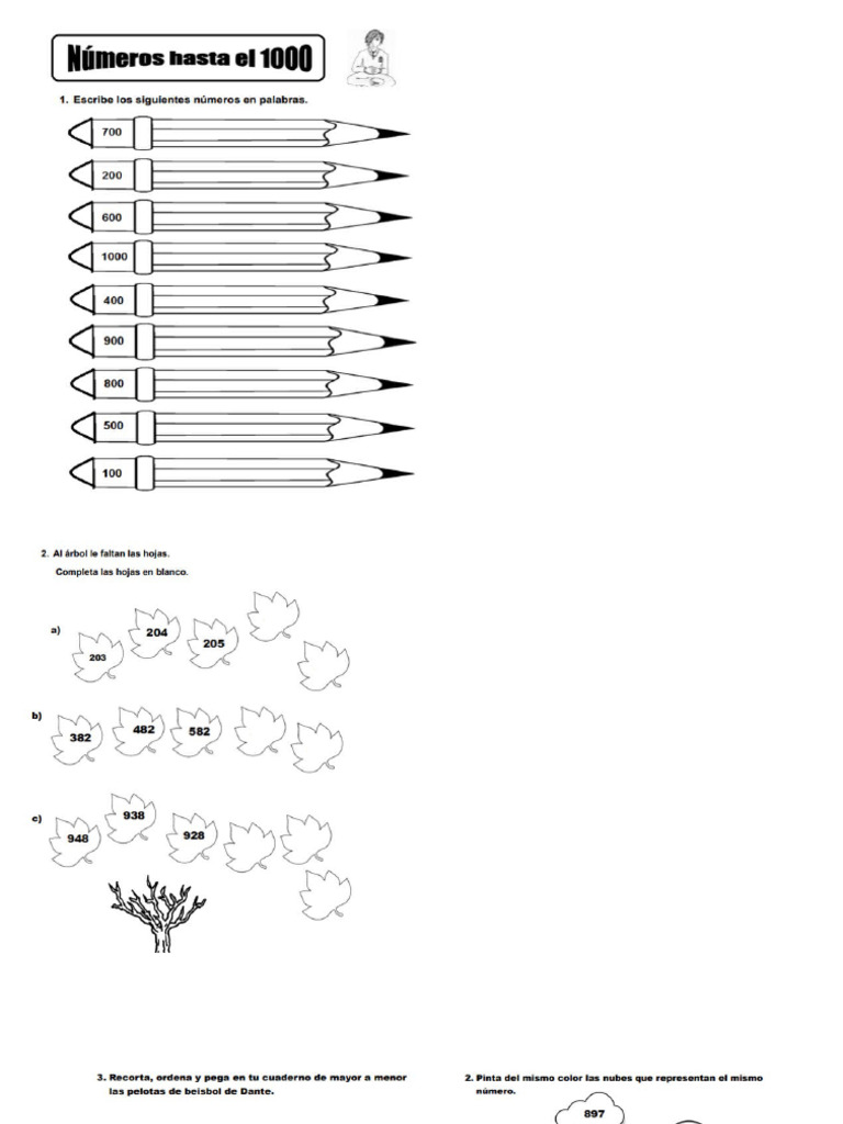 Números Mayores A 100 | PDF