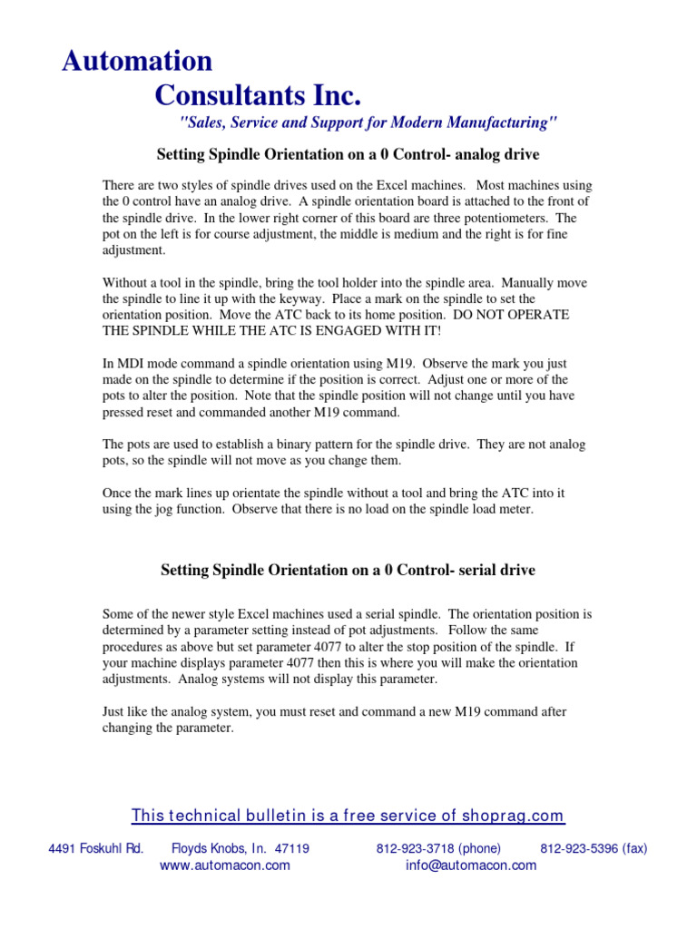 Setting Spindle Orientation on Fanuc | PDF | Equipment | Manufactured Goods