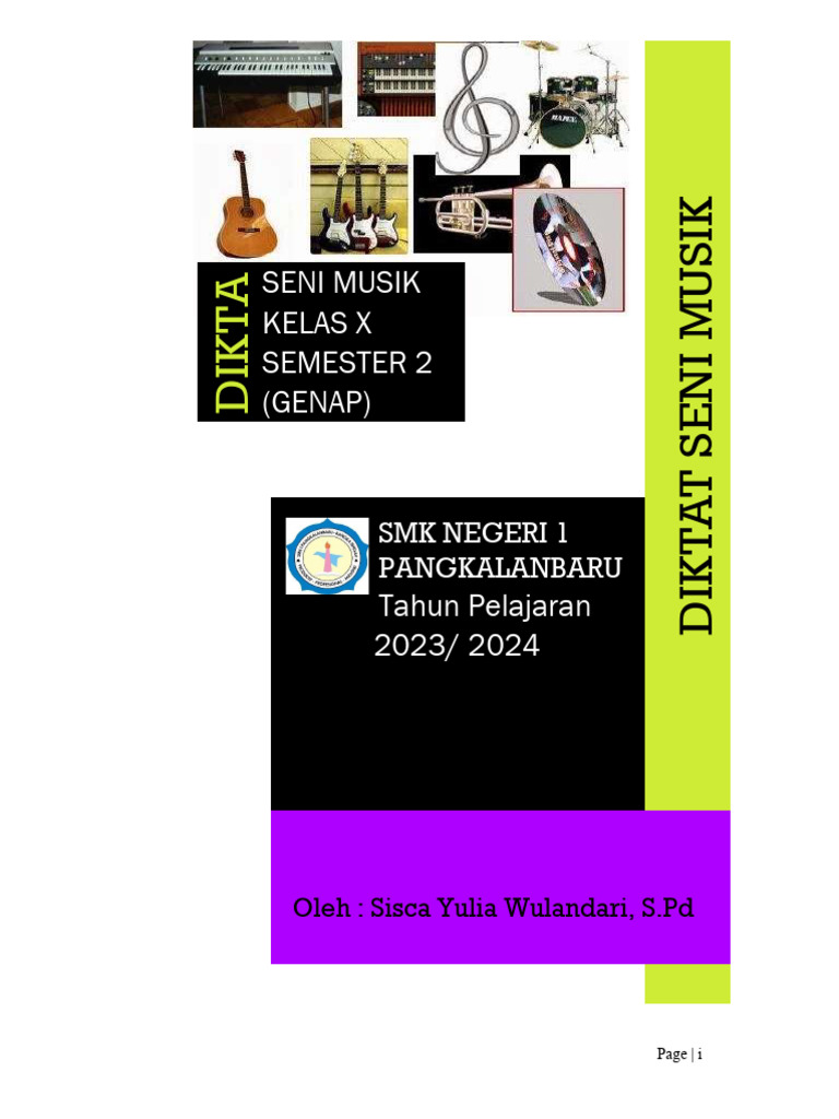 Diktat Seni Musik Kelas X Smes 2 | PDF